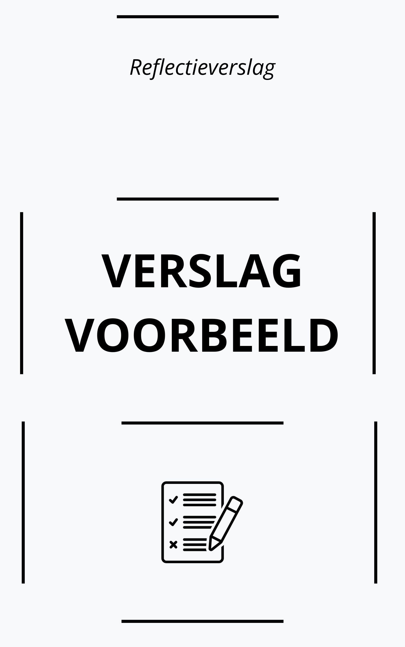 Reflectieverslag Voorbeeld